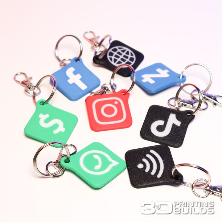 3D Printable NFC Tag Keychain Bundle 01 by 3D Printing Builds